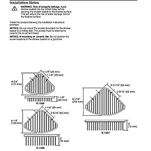 KOHLER K-1897-SN Large Shower Basket, Vibrant Polished Nickel