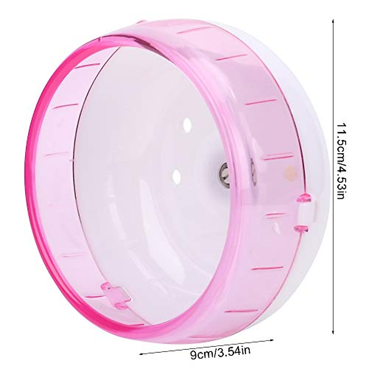 Hamster Running Toy, Plastic Exercise Wheel Super Silent Roller Exercise Running Wheel Toy Rest House Nest Play Toy for Gerbils Chinchillas Hedgehogs Other Small Animals(Pink)