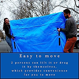 IWVA Mattress Storage Bag, Heavy-Duty Waterproof with 8 Handles Mattress Cover for Moving, Strong Zipper, Reusable, Ultra-Thick Mattress Protector (Cali King)