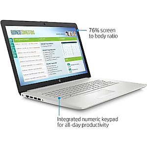 HP 17.3 Non-Touch Flagship Laptop 11th Gen Intel Core i5-1135G7 (Beats i7-1065G7) 16GB RAM, 512GB PCI-E SSD, 2TB Hard Drive, Long Battery Life, Barley8 USB DVD Accessories, Windows 11 Pro, Sliver