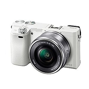 Camera A6000 Mirrorless Digital Camera ILCE-6000L with 16-50mm Lens -24.3MP -Full HD Video Digital Camera (Color : W)