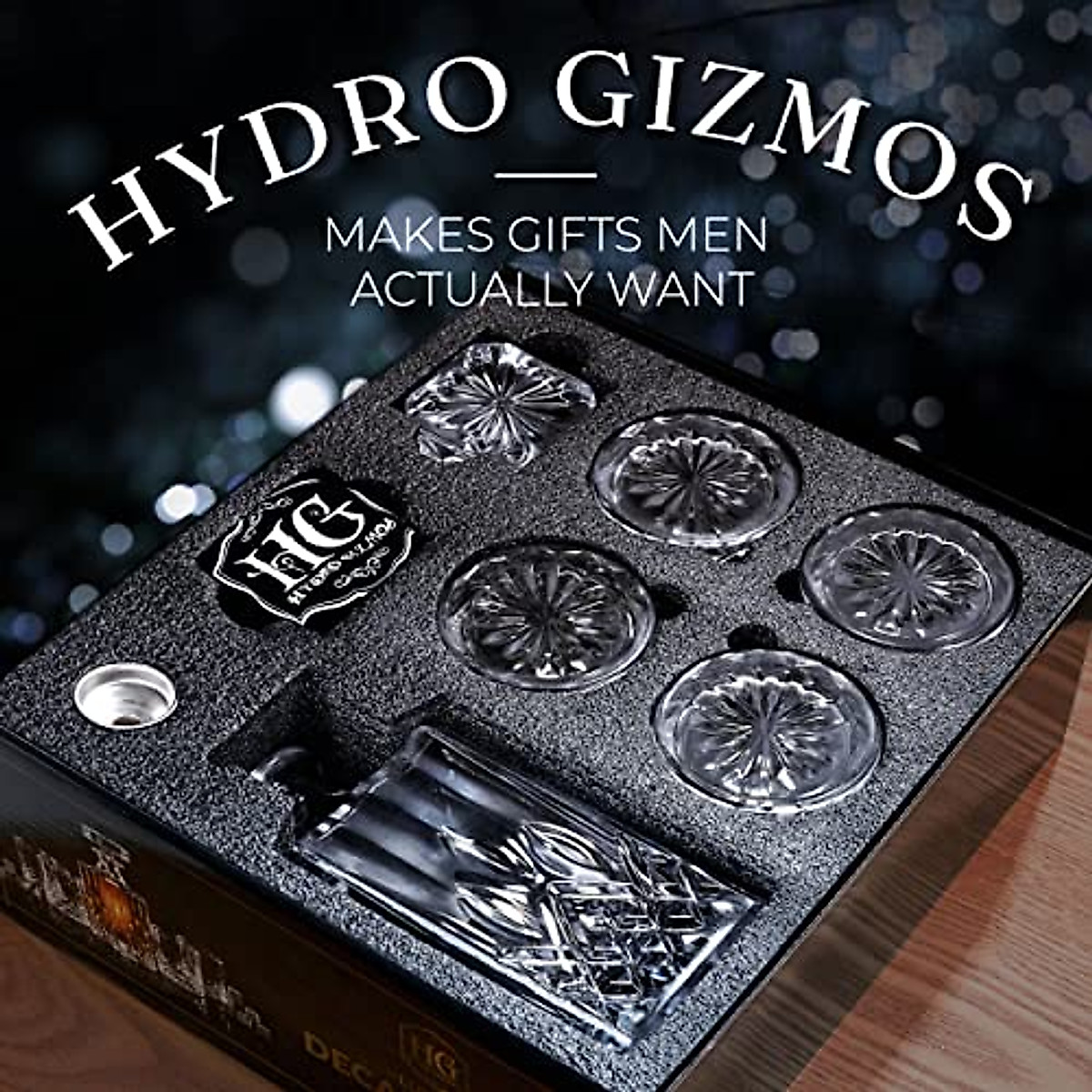 Luxury Gift For Men – Whiskey Decanter Set For Beloved Husband Or Dad Birthday Gift – 4 Whiskey Glasses And Decanter Set Is a Great Gift Idea for Whisky, Bourbon, or Scotch lovers