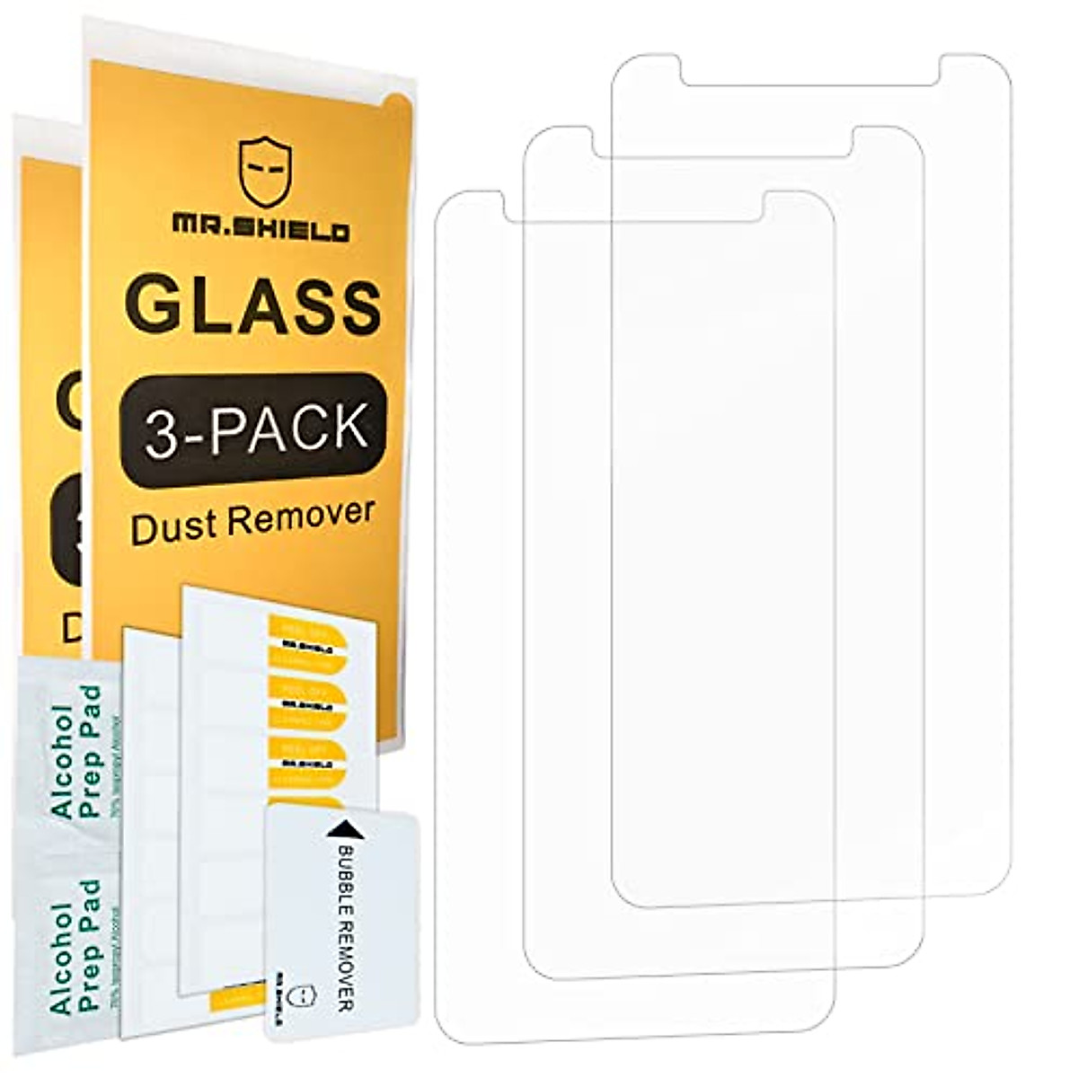 Mr.Shield [3-Pack] Screen Protector For Gabb Phone/ZTE Gabb Z2 [Tempered Glass] [Japan Glass with 9H Hardness] Screen Protector with Lifetime Replacement
