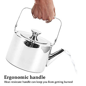 L Steel Tea Kettle With Strainer Thickened Metal Whistling Teapot With Ergonomic Handle For All Stovetop Small, 1L L Steel Tea Kettle (Medium, 1.3L)