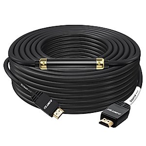 Aimyzii HDMI Cable 75 Feet 4K HDMI 2.0 Cable with Built-in Signal Booster Support 4K 3D 2160P 1080P HDCP2.2 Ethernet ARC and Bandwidth 18Gbps-Black