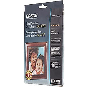 Epson Ultra Premium Photo Paper GLOSSY (5x7 Inches, 20 Sheets) (S041945)