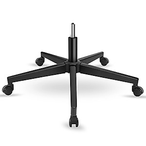 Office Chair Gas Lift Cylinder-Caster Wheels Replacement(Set of 5) for Hardwood Floors and Carpet，28'' Heavy Duty Office Chair Base Replacement