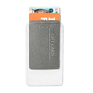 Amazon Basics Clear Name ID Badge Holder - Vertical (Pack of 50)