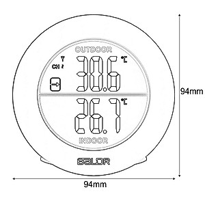 WODMB Thermometer Indoor Hygrometer Thermometer, Digital Humidity Monitor, Temperature Humidity Gauge Meter, Min and Max Records, for Home, Office Indoor