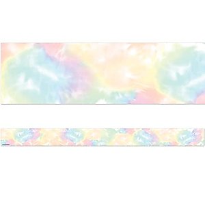 Teacher Created Resources Pastel Pop Tie-Dye Straight Border Trim, 35 Feet