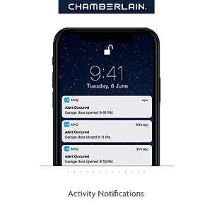 Chamberlain C2405 Smart Garage Door Opener, myQ Smartphone Controlled-Long Lasting Chain Drive