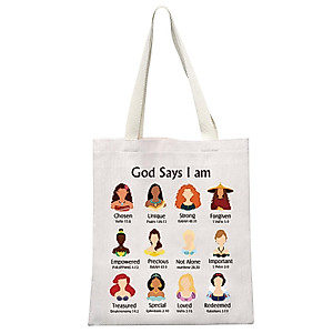 GJTIM Fairy Tales Gift Movie Princess Fan Gift Cartoon Movie Merchandise Gift Princess Accessories Bag Princess Themed Tote Bag (God Says Tote)