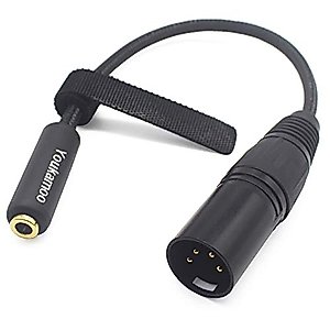 Youkamoo 4 Pin XLR to 4.4mm Female 5 Pole Balanced 8 Core Silver Plated Audio Headphone Adapter Cable 15cm [ 4.4mm Female ] Female to Male