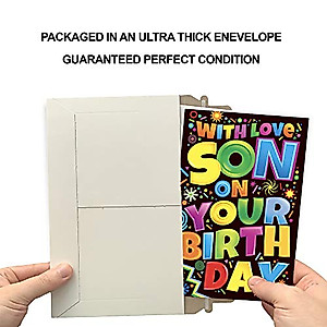 Happy Birthday Card For Son. With Love. You're Truly Someone Very Special | Made in America | Eco-Friendly | Thick Card Stock with Premium Envelope 5in x 7.75in | Packaged in Protective Mailer | Prime Greetings