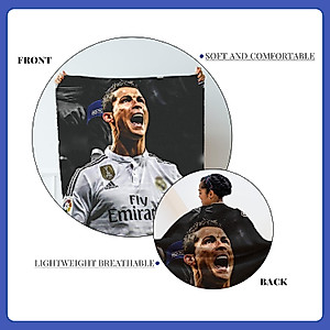 50''x60'' Flannel Football Player Blankets, Cozy Plush Throw Football Player Soft Blankets for Bedding Sofa and Travel Reserve air Conditioning Blanket Boys Girls Birthday Gifts