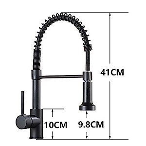 Kitchen Sink Faucet for Bar Farmhouse Commercial, Spring Pull Out Kitchen Faucet, Brass Black and Nickel Pull Down Kitchen Sink Faucet, Luxury Hot & Cold Kitchen Mixer Tap (Color : Style 1 Gold)