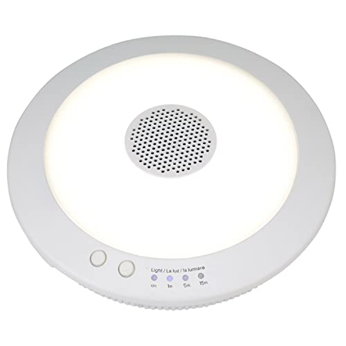 Good Earth Lighting LED Indoor/Outdoor Rechargeable Bluetooth Speaker Light - White, IP65, 4000K, 150 Lumens, Light Timer, USB Charging Cord Included, 30,000 Hour Rated Lamp Life