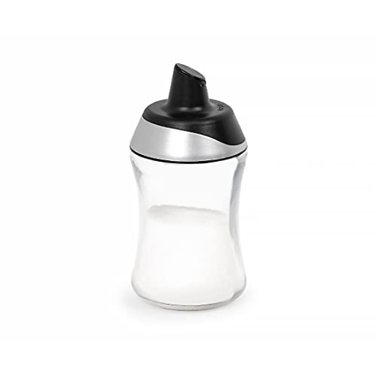J&M DESIGN Sugar Dispenser w/Pour Spout For Coffee Bar Accessories, Tea Organizer Station Essentials, Coffee Gifts & Kitchen Baking w/Easy Spoon Pouring Shaker Lid - 7.5oz Glass Jar Container Bowl