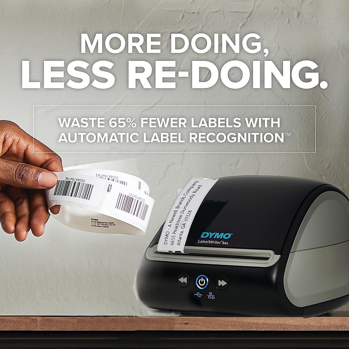 DYMO LabelWriter 5XL Label Printer Bundle, Prints Extra-Wide Shipping Labels (UPS, USPS) from Amazon, eBay, and More, Perfect for eCommerce Sellers, Includes 5 Extra-Large Shipping Labels (1100 Total)