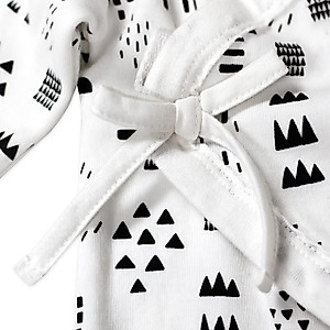 HonestBaby Organic Cotton Kimono Coverall, Pattern Play, 0-3 Months