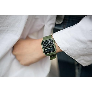 Casio CA-53WF-3B Calculator Green Digital Mens Watch Original New Classic CA-53, 43.2×34.4×8.2mm (CA-53WF-3BDF)