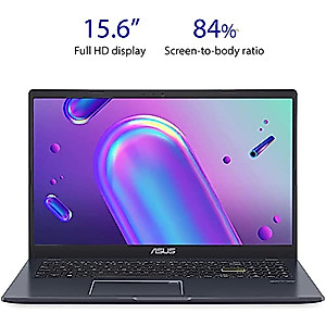 2021 Flagship ASUS Laptop 15.6" Thin Light Laptop Computer, 15.6" FHD Display, Intel Celeron N4020 (up to 2.8GHz),4GB RAM, 128GB eMMC,Webcam,WiFi, Backlit Keyboard，Microsoft 365,Win10 S+Marxsol Cables