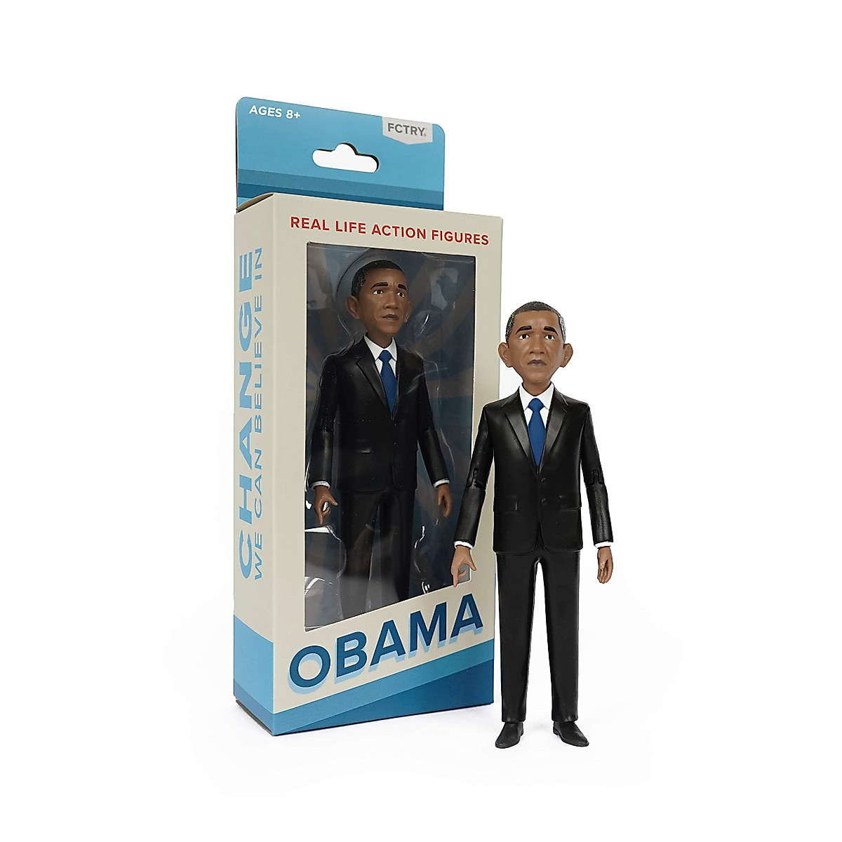 FCTRY Barack Obama Real Life Political Action Figure: Post-Presidency Barack Obama Collectible Figurine - Perfect for Collectors, Gag Gift, Funny Idea & Souvenirs