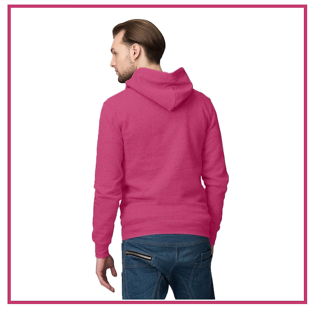 Tee Hunt Pink Ribbon Distressed Flag Hoodie Breast Cancer Awareness Sweatshirt Hot Pink Large