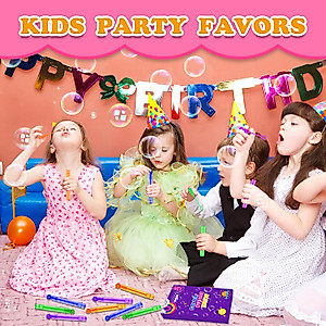 Bubbles Party Favors Supplies for Kids, 20 Pack Mini Pocket Bubble Wand Toys for Toddlers, Christmas Goodie Bag Stocking Stuffer Fillers, Small Pinata Birthday Classroom Wedding Camping Gifts Treats