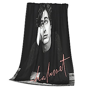 ERTER Boutique Throw Blanket -Chalamet Awesome Merch of Timothee Chalamet Super Soft Fleece,Fuzzy Plush Blanket Oversized,Thin Lightweight Blanket for All Season,Adult Black, 80inx60in Adult