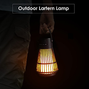 Outdoor Bluetooth Flame Speaker, LED Flickering Flame Effect Speaker with Torch Light, Portable Waterproof Wireless Speaker with Wall Mounted Hook&S Hook&Stake for Camping, Deck, Patio