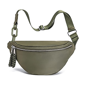 INICAT Fanny Packs for Women,Fashion Waist Packs Crossbody Bum Bag with Adjustable Strap for Travel Sport(Style1-Green)