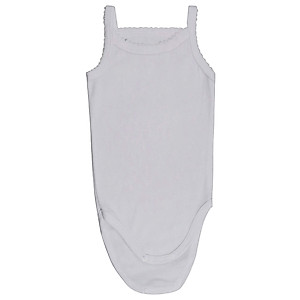 ToBeInStyle Baby Girls' 4 Pack Overall One-Piece Bodysuit - White - Size 1