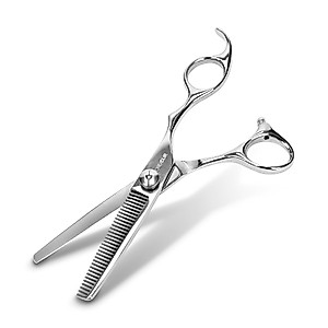 Original CreaClip Case and Hair Scissors, Hair Cutting Tool Hair Cutting Shears Thinning Scissors Hair Comb for Layers Bangs Kids Hair Cut Hair Cutting Kit (Set of 5)