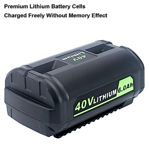 ELEFLY 40V 6.0Ah OP4050A Replacement for Ryobi 40V Lithium Battery OP4015 OP4026 OP40201 OP40261 OP4030 OP4040 OP40401 OP4050 OP40501 OP40601 40 Volt Cordless Tool Battery