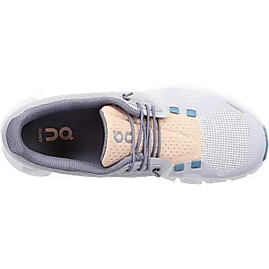 ON Women's Cloud 5 Push Sneakers, Glacier/Undyed White, 6.5