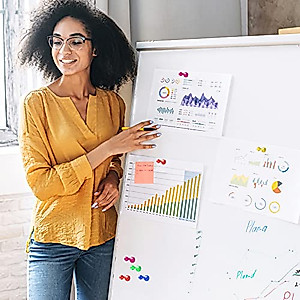 Fridge Magnet, Push Pin Magnets for Whiteboard, 50 Pcs Refrigerator Magnets Fridge, Strong Magnets for whiteboard 8 Assorted Colors Fridge Magnets Cute Magnets