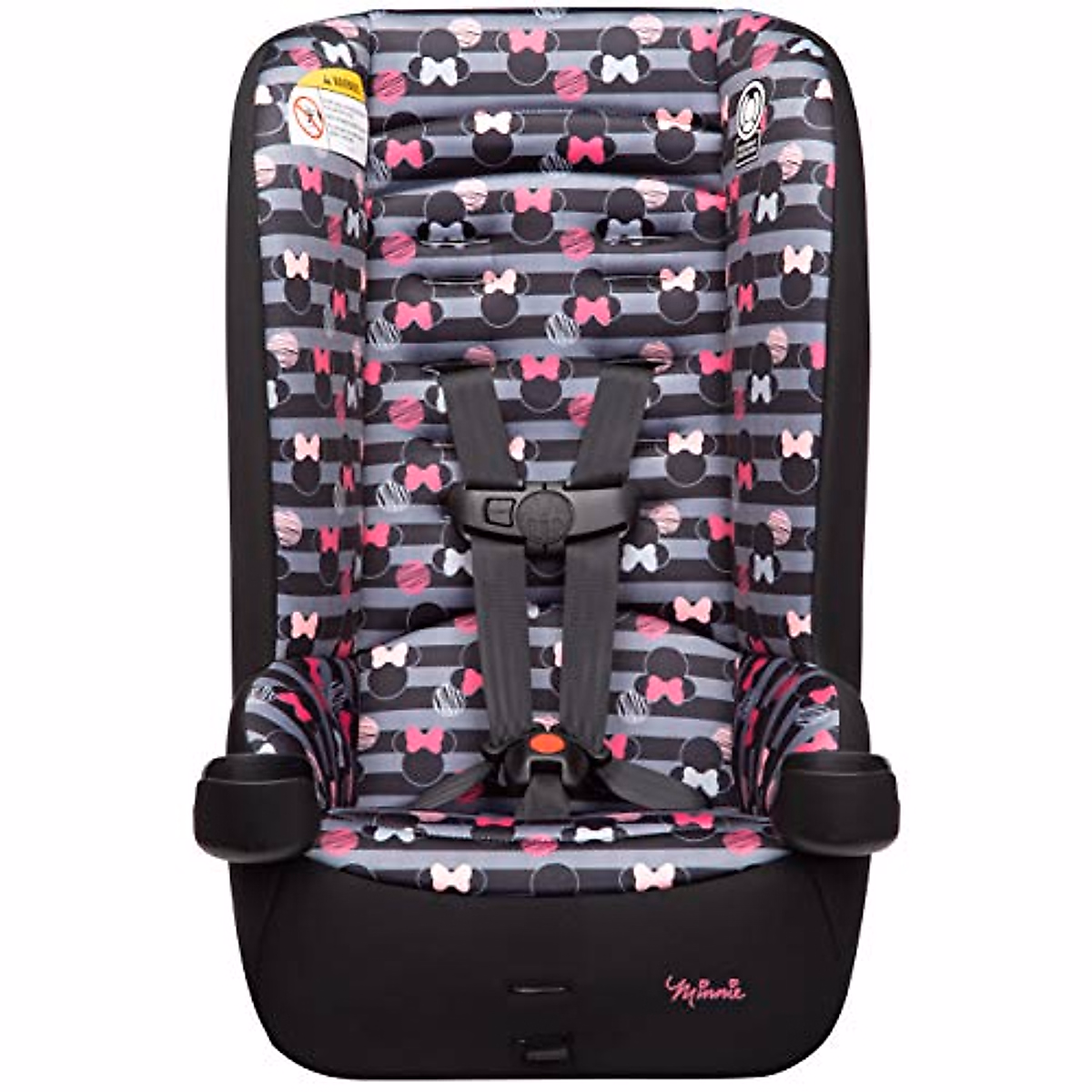 Disney Baby Jive 2 in 1 Convertible Car Seat,Rear-Facing 5-40 pounds and Forward-Facing 22-65 pounds, Minnie Stripes