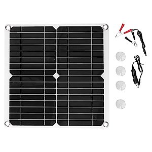 Flexible Solar Panel Kit, 40W 18V Monocrystalline Silicon Solar Charger Module IP65 Waterproof with English Manual