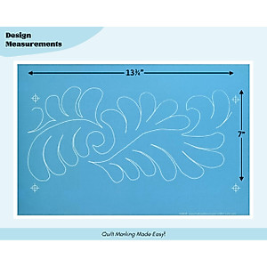Full Line Stencil - Flurry of Feathers - Edge to Edge Stencil, Continuous Line Template for Free Motion Quilting, Domestic Machine Quilting, Hand Quilting, Long-Arm Quilting (50030)