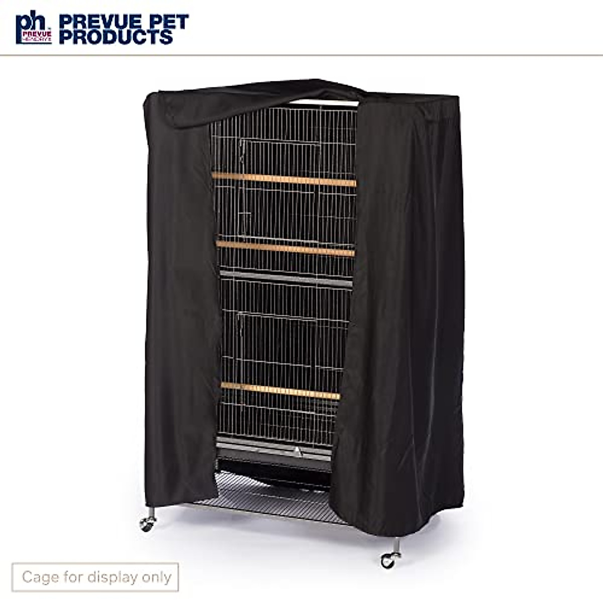 Prevue Pet Products Universal Bird Cage Cover, Dark Colored Drape for Animal Crate, Night Cover for Cages, Distraction and Light Eliminator, Black