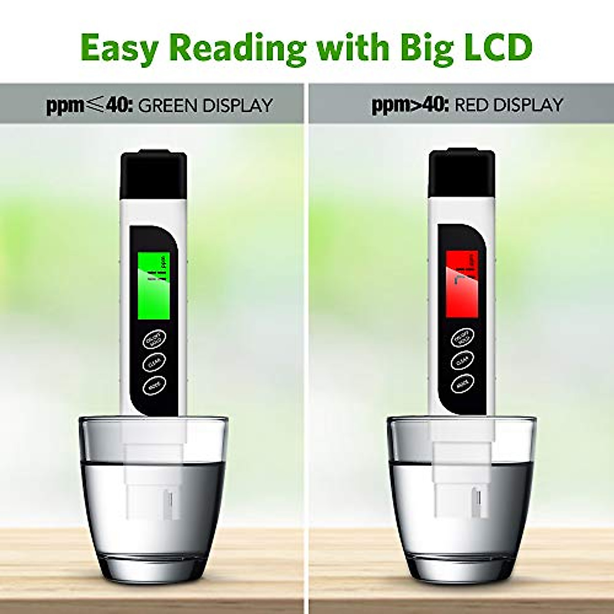 Hofun TDS Meter, 3 in 1 TDS, EC & Temperature Meter, Accurate & Reliable PPM Meter, Digital Water Testing kits for Drinking Water Quality, Tap, Well, Swimming Pool, Aquarium, RO/DI System, Hydroponics