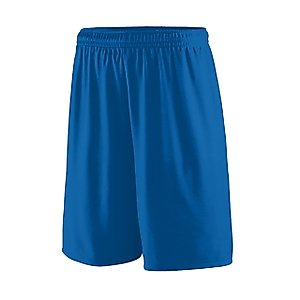 Augusta Sportswear Youth Training Shorts: 9-Inch Inseam for Teens, Athletic Workout Gym Clothes, Royal, Medium