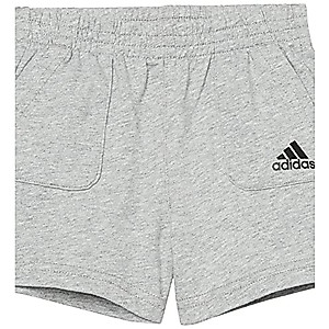 adidas Boys' Baby 2 Piece French Terry Short Set, Black, 24 Months
