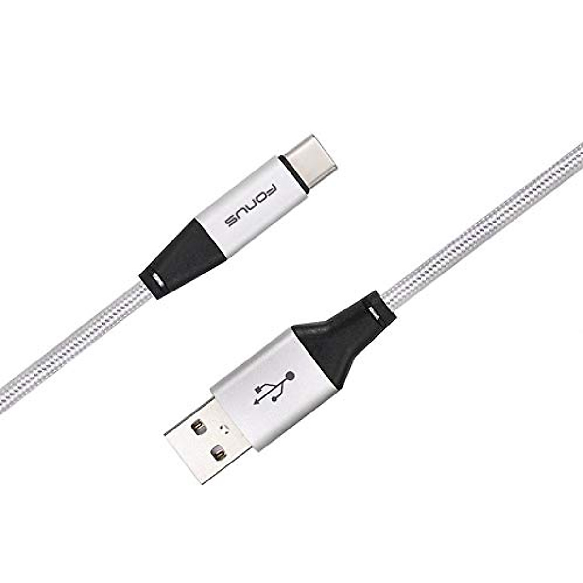 AccessoryChoice 6ft USB Type-C Cable for Sprint LG V20, V30 & Any USB-C Phone - White - High Speed & Braided - Charging & Syncing