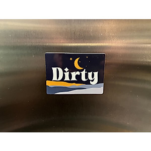 Boho Decor Dishwasher Magnet Clean Dirty Sign, Strong Clean Dirty Magnet for Dishwasher, Universal Dirty Clean Dishwasher Magnet Indicator for Kitchen Organization, Refrigerator Dish Wash Sign Magnet