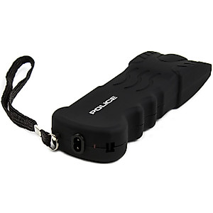 POLICE Stun Gun 916 - Heavy Duty with LED Flashlight Safety Disable Pin, Black