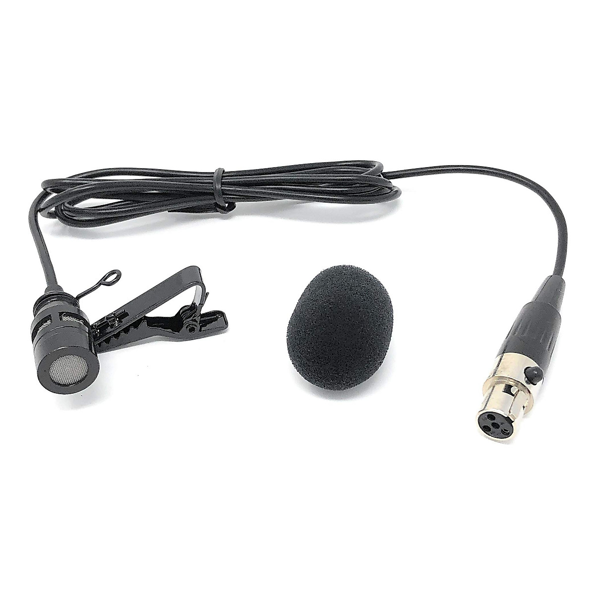 Lavalier Lapel Mic with 4 pin Mini XLR TA4F Connector for Shure