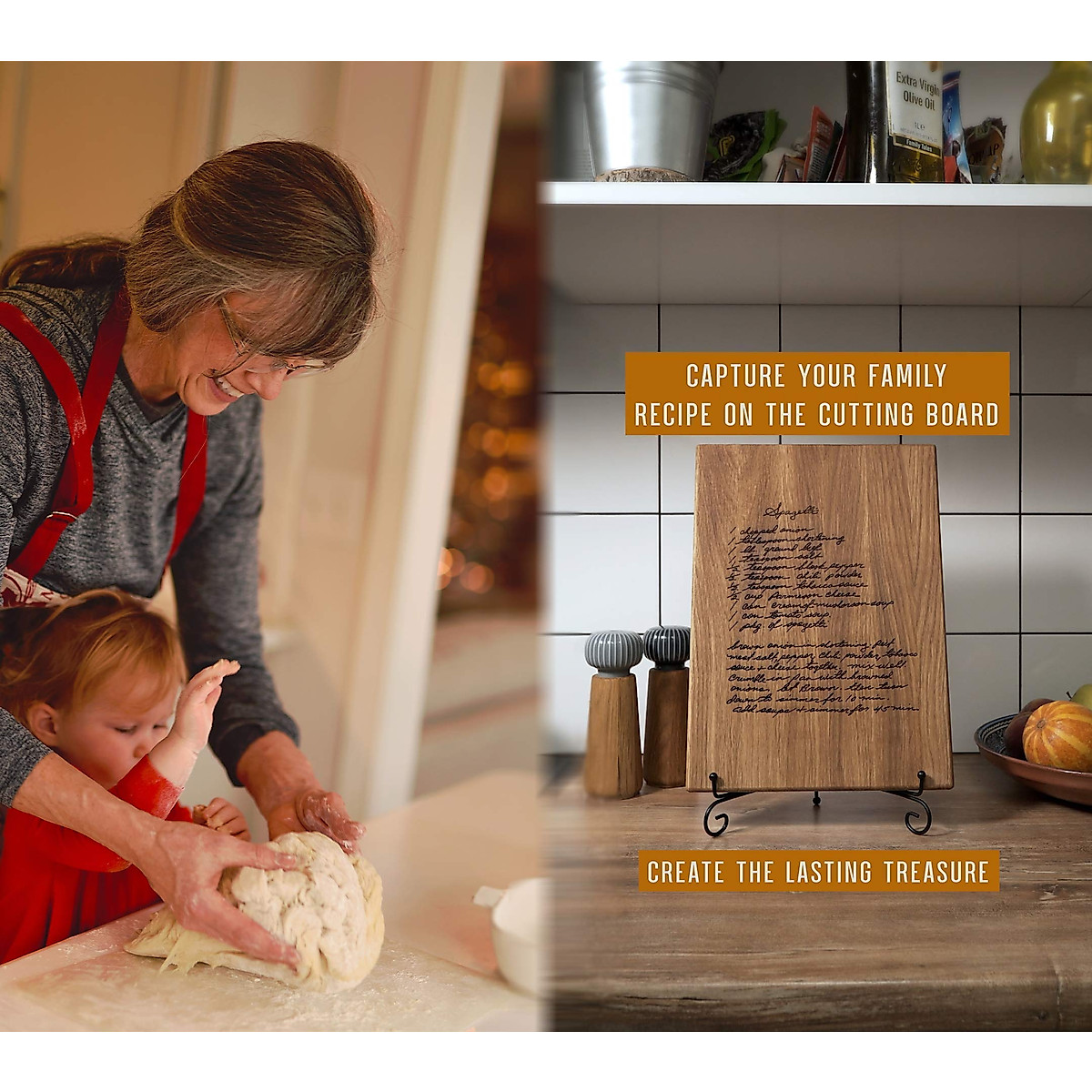 Custom Recipe Cutting Board, Handwritten Recipe Cutting Board,Personalized Recipe Cutting Board,Family Recipe, Engraved Recipe, Family Heirloom Gift Engraved Grandma Mom Mother