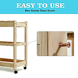 123PCS M6 Kit Crib Screws Baby Bed Screws Hardware Replacement Kit, Hex Socket Head Cap Screws Nuts for Furniture Beds Crib by SG TZH